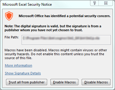 Solved: Excel setting "Disable all macros with notification" does not allow you to enable macros ...