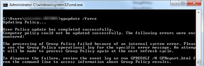 Solved: GPO Computer Policy not updating | Experts Exchange