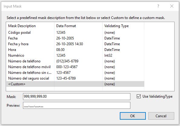 Solved: MaskedTextbox how can I configure thousand separator? | Experts Exchange