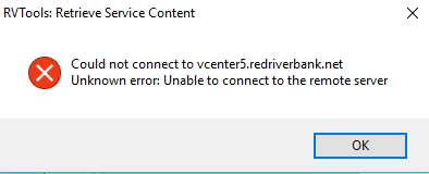 Solved: RVTools credentials - which do I use? | Experts Exchange