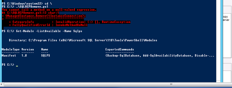 Solved: Powershell SMO script not working. | Experts Exchange