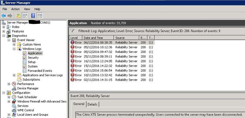 Solved: Xenapp 6.5 The Citrix XTE Server process terminated ...