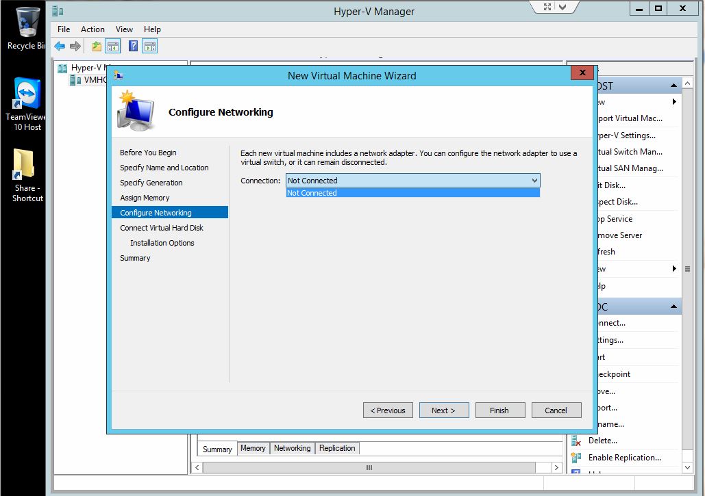 Solved: Hyper-V VM not connected | Experts Exchange
