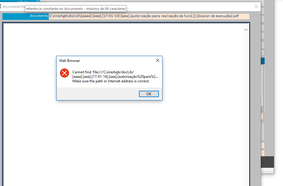 Solved: can't find file error on web browser | Experts Exchange