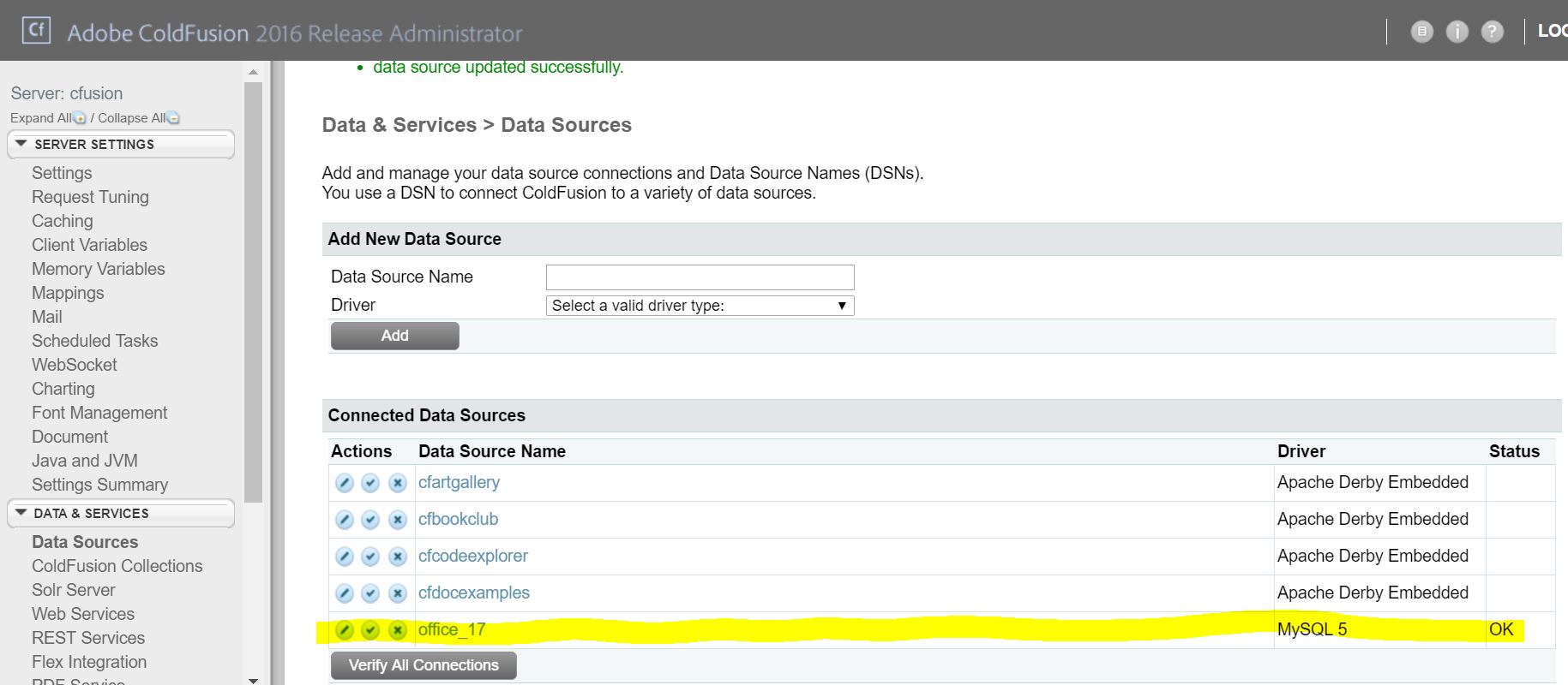 Solved Mysql Database Problem Within Coldfusion 2016 Environment 9602