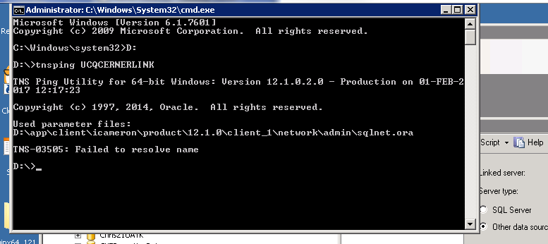 Solved: Trying to get a Linked Server to Oracle DB working | Experts ...