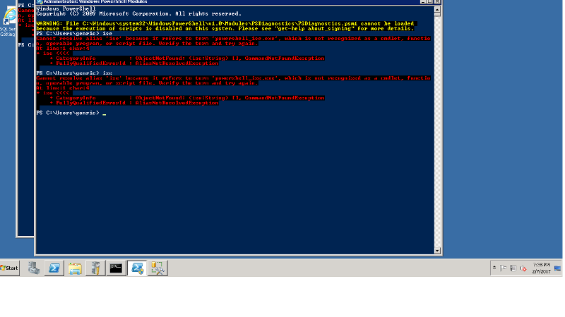 Solved: powershell ISE is not working where as Poweshell commandline is working | Experts Exchange