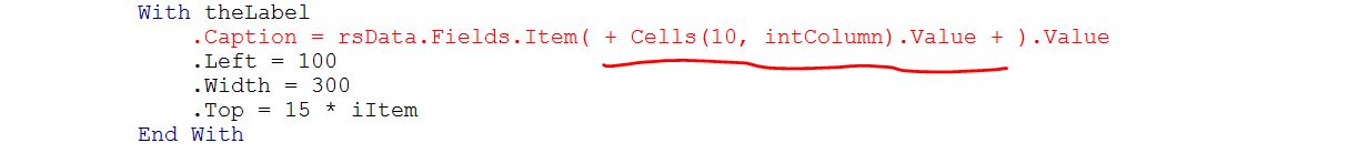 Solved: Excel VBA - UserForm Label Caption to show recordset data ... Solved: Excel VBA - UserForm Label Caption to show recordset data ...