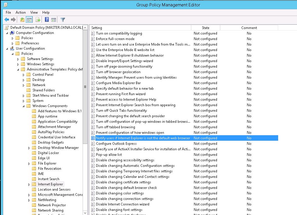 How to disable Internet Explorer 11 asking user to make it default ...