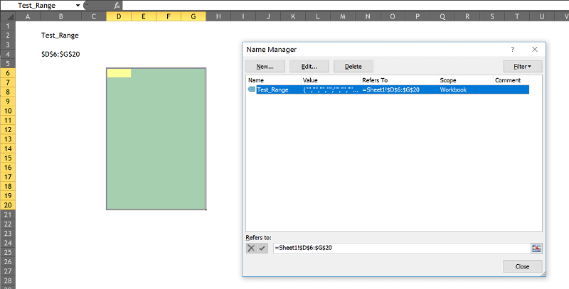 Solved: Excel formula to display cell reference of named range ...