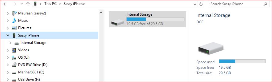 Solved: DCIM Folder not showing on iPhone 5S | Experts Exchange