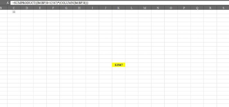 Solved: Return Column Number based on a specific value | Experts Exchange