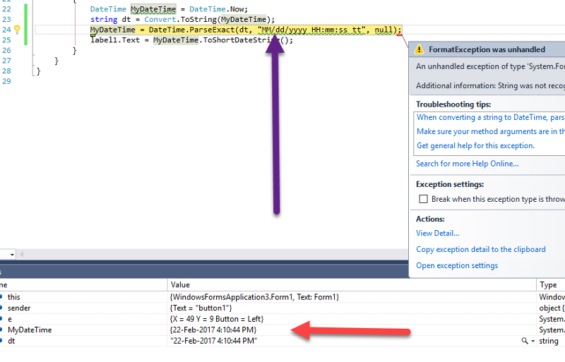 Solved: take a Datetime from a Textbox, but: "String was not recognized as a valid datetime ...