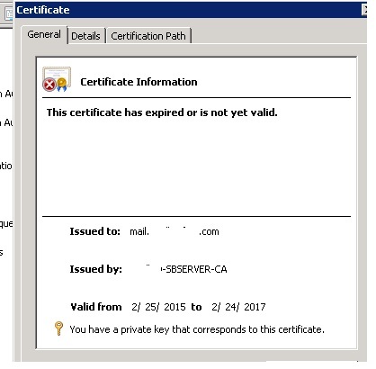 Solved: SBS2011 - renewed Certificate has wrong "issuer" called out | Experts Exchange
