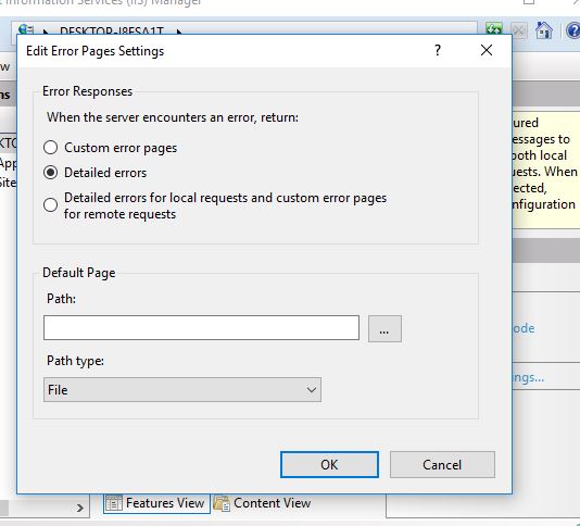 Solved: IIS Displaying detail errors with the friendly http error pages ... Solved: IIS Displaying detail errors with the friendly http error pages ...