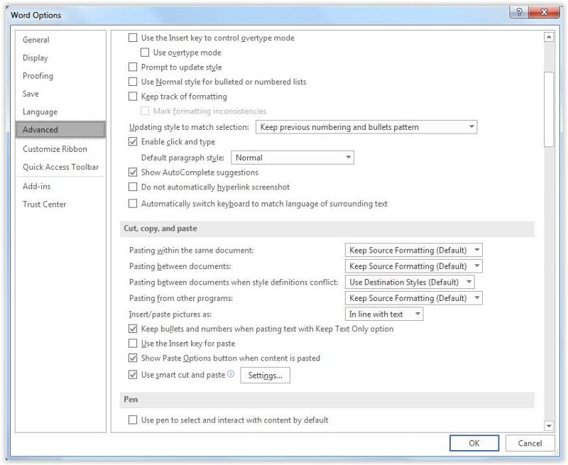 The only paste option available in Office 2016 is paste as text. How to ...
