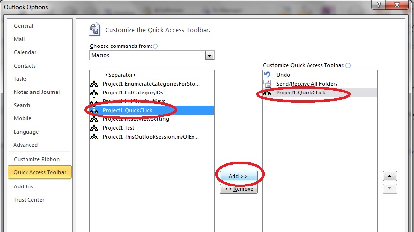 How to set up or push a default Quick click category in Outlook 2010 ...