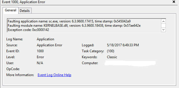 Solved: Windows Server 2012 R2 Standard non-interactive tasks crashing with faulting module ...
