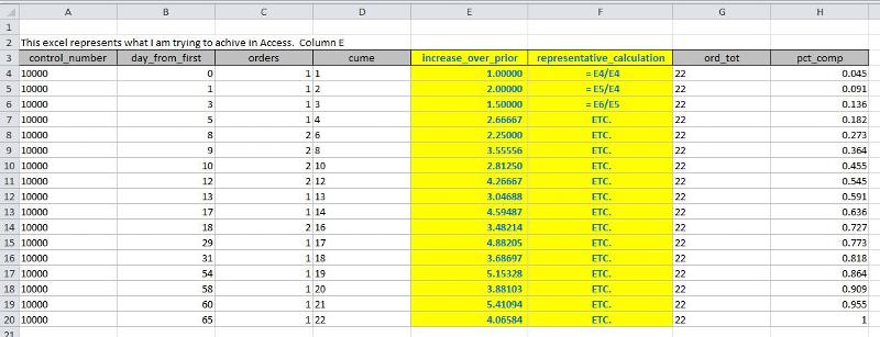 Solved: Percentage increase of a field over prior value in a query ...