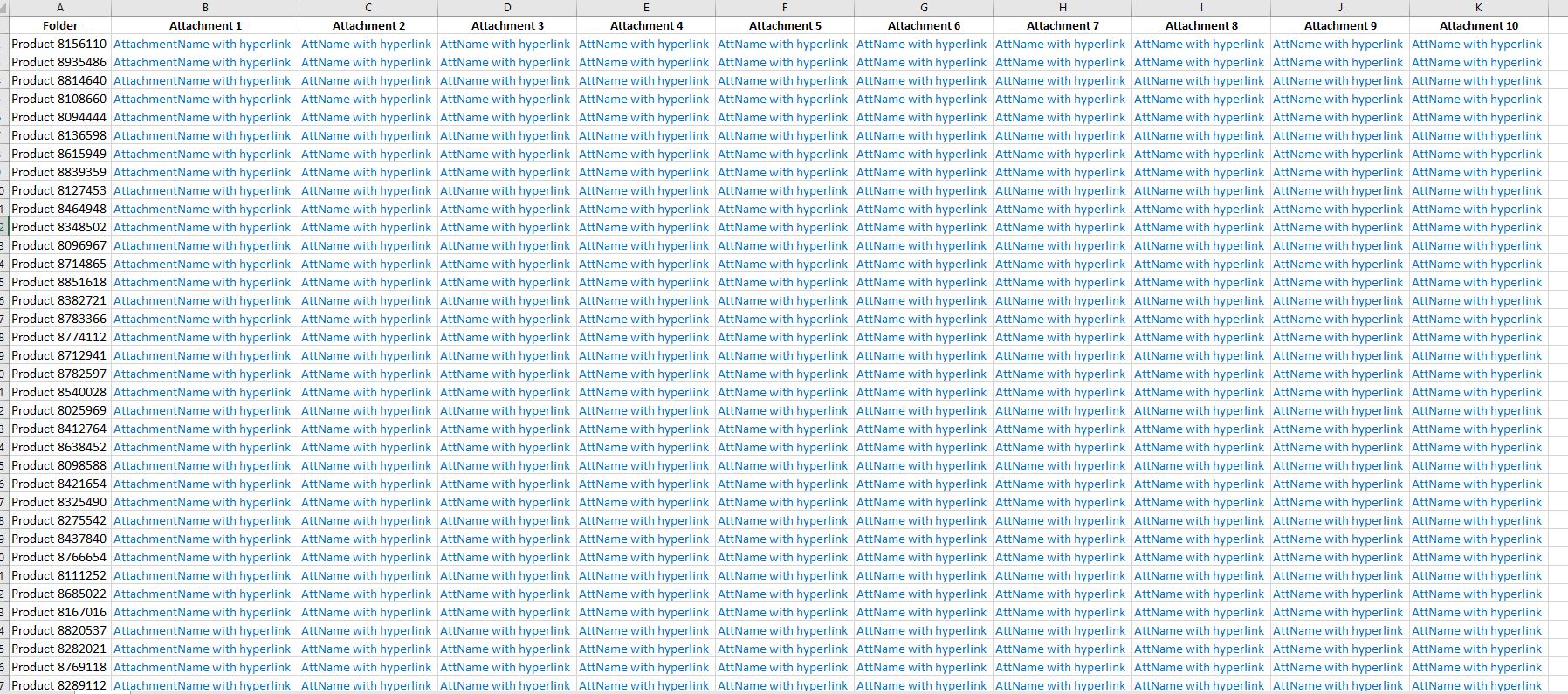 Solved: VBA List all attachments from each folders into horizontal rows and embed hyperlink ...