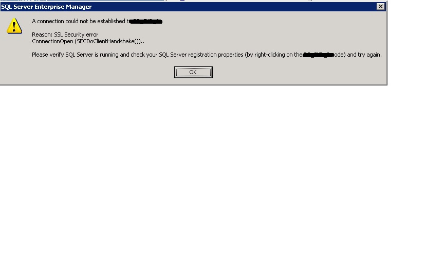 Solved: SQL 2000 on Windows 2003 standard edition connection error ...