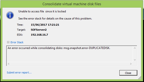 Solved: How to force remove orphaned snapshots in vSphere 6.0 | Experts Exchange
