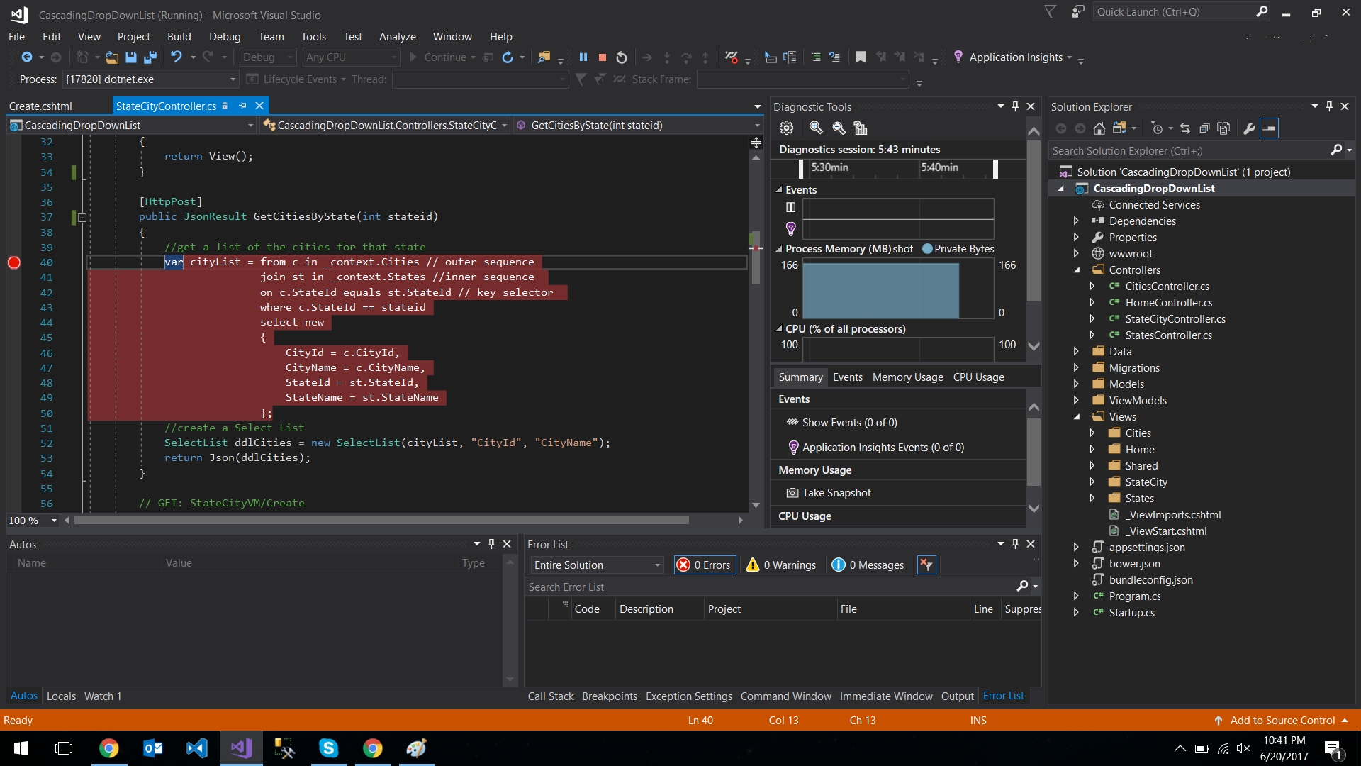 Solved: Cascade DropDownList using ASP.NET Core MVC | Experts Exchange Solved: Cascade DropDownList using ASP.NET Core MVC | Experts Exchange