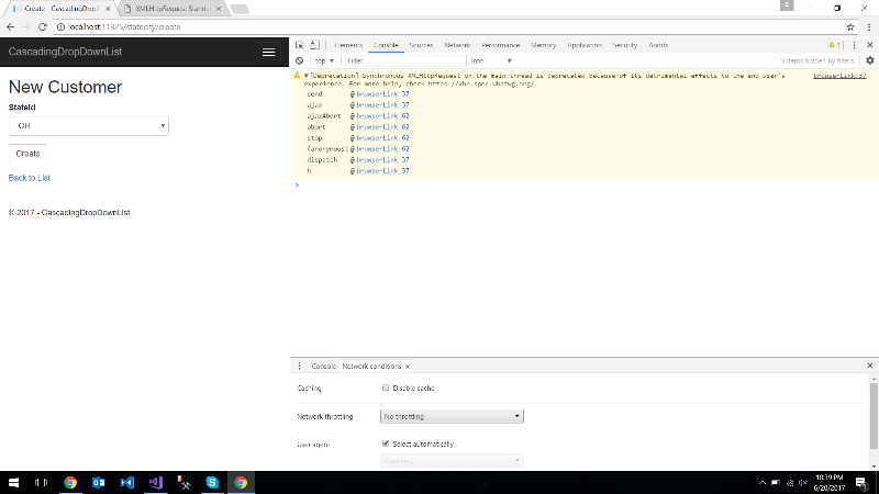 Solved: Cascade DropDownList using ASP.NET Core MVC | Experts Exchange