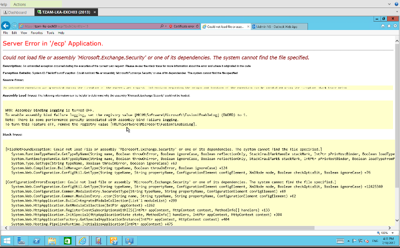 Solved: Exchange 2013 - ECP error - (Server Error in '/ecp' Application ... Solved: Exchange 2013 - ECP error - (Server Error in '/ecp' Application ...