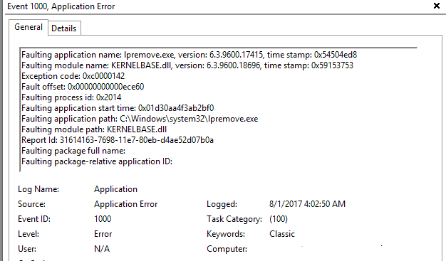 Solved: Windows Server 2012 R2 Standard non-interactive tasks crashing with faulting module ...