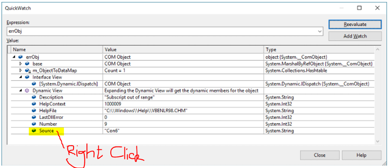Solved: Passing the VB6 Err object to C# | Experts Exchange
