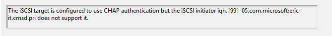 Solved: How Do I Use Powershell To Connect To An iSCSI Target That Requires CHAP | Experts Exchange