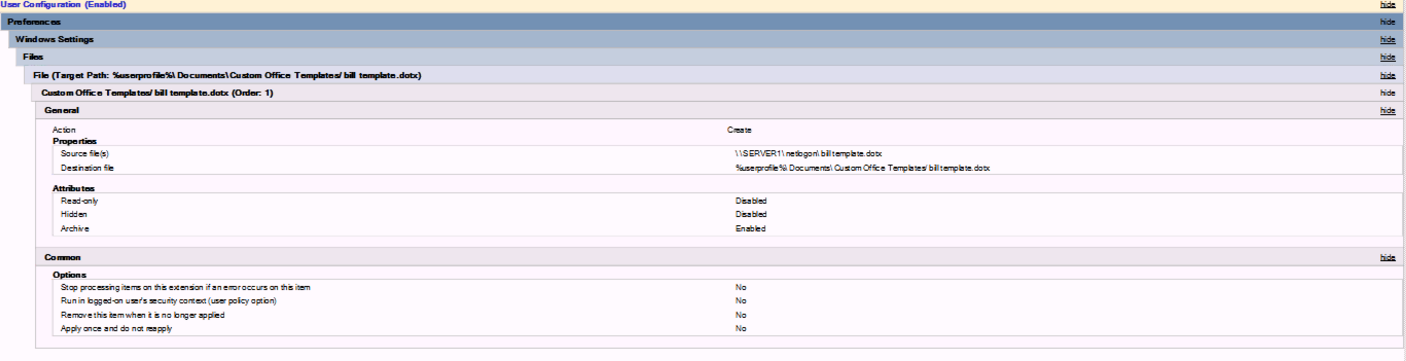 Solved: Group policy for setting default word template. | Experts Exchange