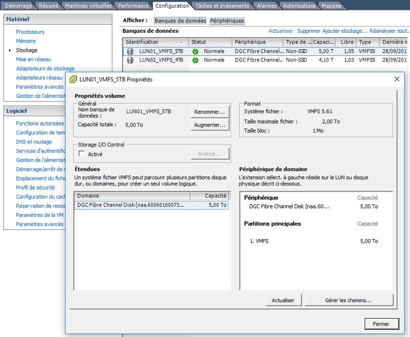Solved: Increase LUN size ESXi / EMC VNXe 1600 | Experts Exchange
