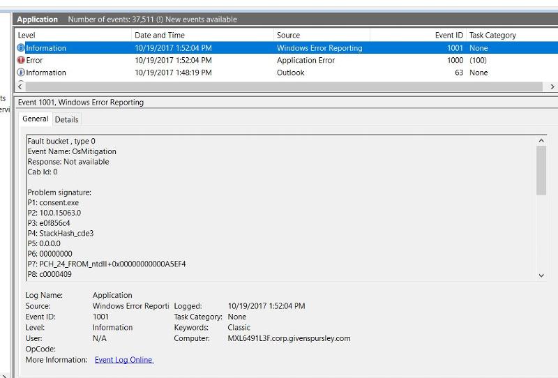 Solved: Win10 Pro - repeated mcc.exe and consent.exe errors | Experts ...