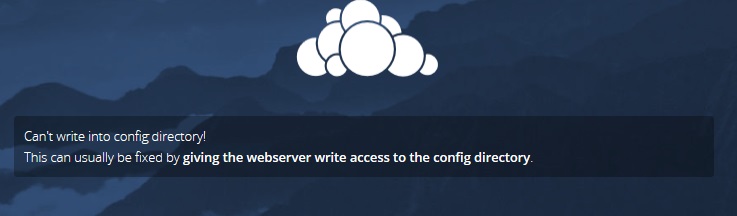 Solved: Can't write into config directory in Owncloud CentOS 7 | Experts Exchange