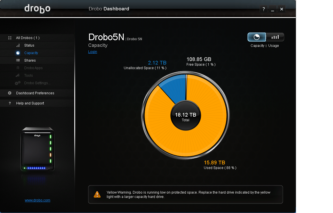 Solved: Drobo - How to use Unallocated Space | Experts Exchange