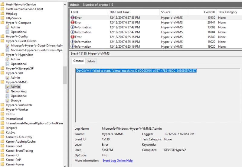 Solved: Failed to start VIrtual Machine. I installed Hyper-V role on ...
