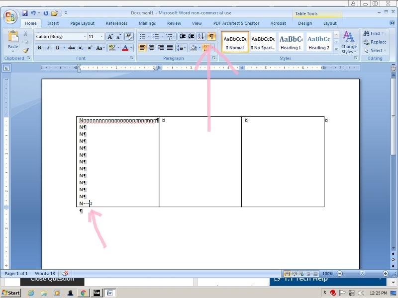 Solved: MS Word using columns | Experts Exchange