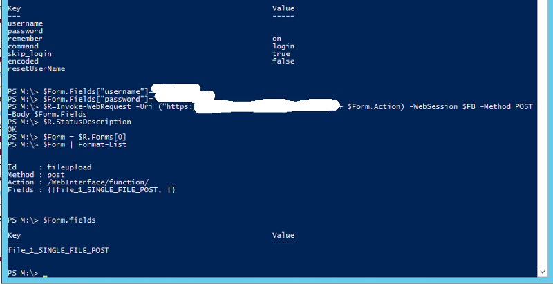 Solved: Uploading a .csv file to a https site using PowerShell | Experts Exchange