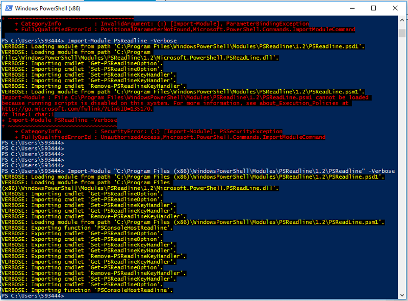 Solved When I Luanch Windows Power Shell X86 I Get The Error Cannot