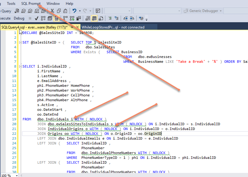 Solved: MS SQL Server 2017 and SQL Prompt | Experts Exchange