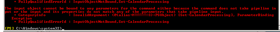 Solved: Powershell to Set-CalendarProcessing | Experts Exchange