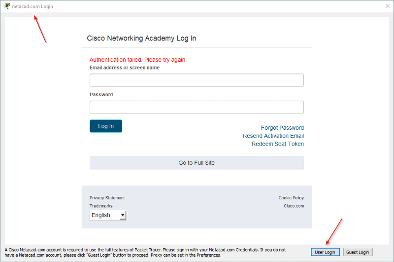 Solved: How can I register a netacad.com account? | Experts Exchange
