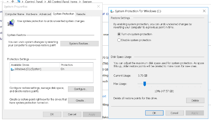 Solved: Create Group Policy to "Turn on System Protection" & set Max ...
