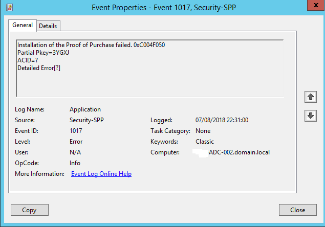 Solved: KMS error- The Software Licensing Service reported that the ...