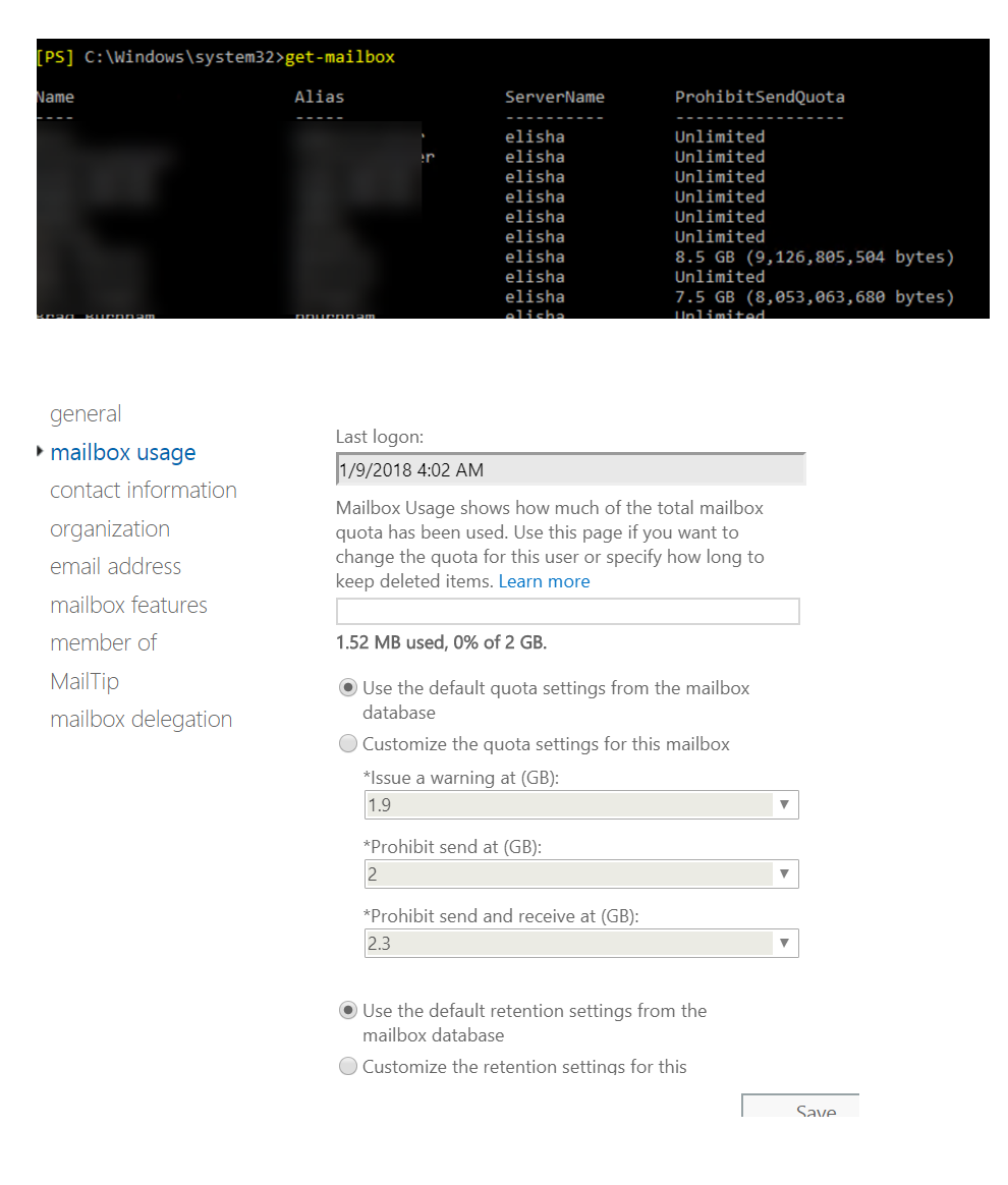 Solved Powershell Script To Modify All Users Mailbox Size Limit From 6572