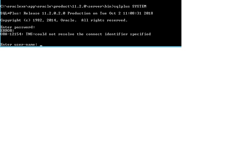 Solved Error When Connecting To Newly Installed Oracle 11gr2 Express 6107