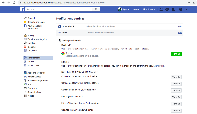Solved: Facebook Notification Message | Experts Exchange