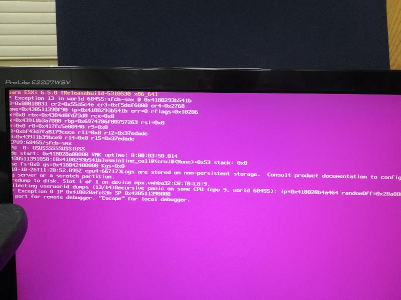 Solved: ESXi 6.5 purple screens after update. | Experts Exchange